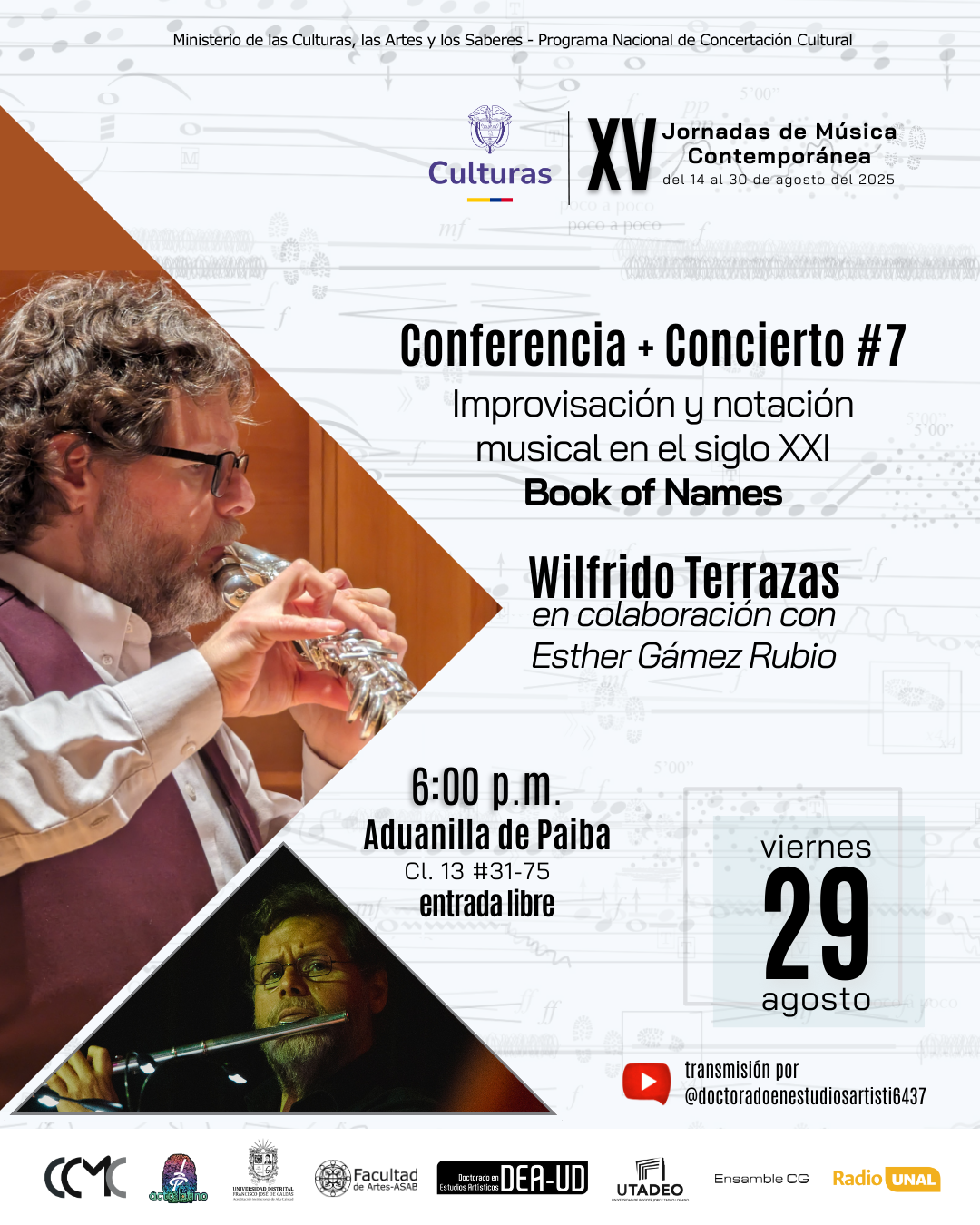 𝘾𝙤𝙣𝙛𝙚𝙧𝙚𝙣𝙘𝙞𝙖 + 𝘾𝙤𝙣𝙘𝙞𝙚𝙧𝙩𝙤 #7 | 𝙄𝙢𝙥𝙧𝙤𝙫𝙞𝙨𝙖𝙘𝙞𝙤́𝙣 𝙮 𝙣𝙤𝙩𝙖𝙘𝙞𝙤́𝙣 𝙢𝙪𝙨𝙞𝙘𝙖𝙡 𝙚𝙣 𝙚𝙡 ...